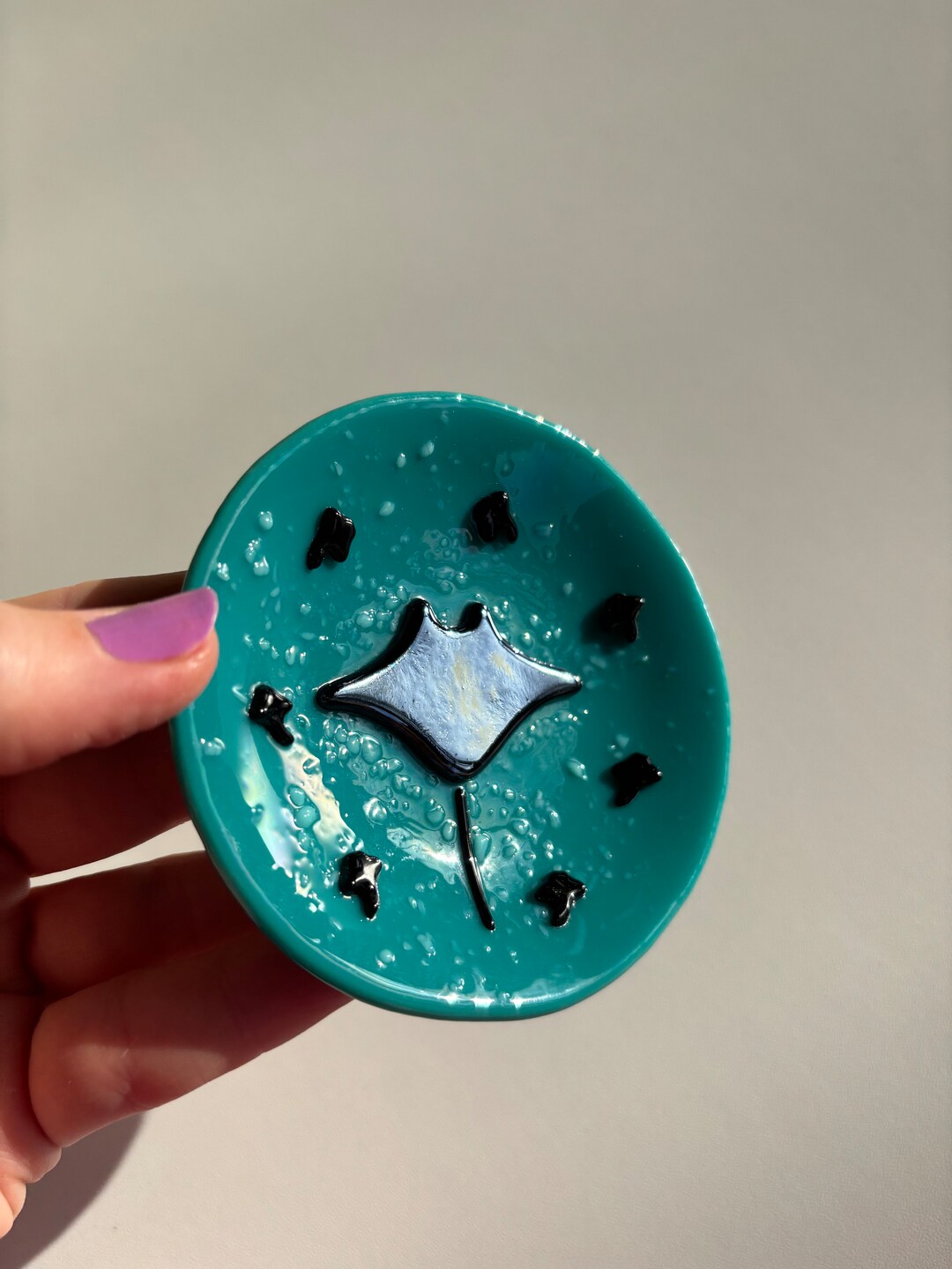 Manta Rays Fused Glass Ring Dish - Etsy