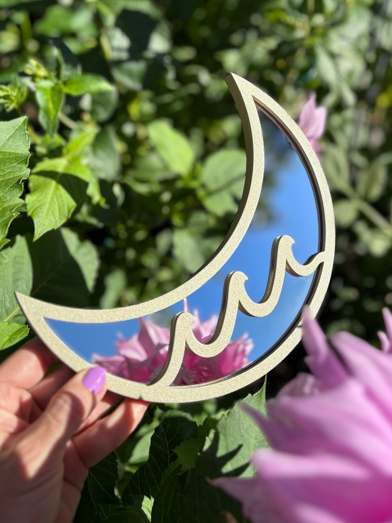 Mirror Wave Crescent Moon - Etsy
