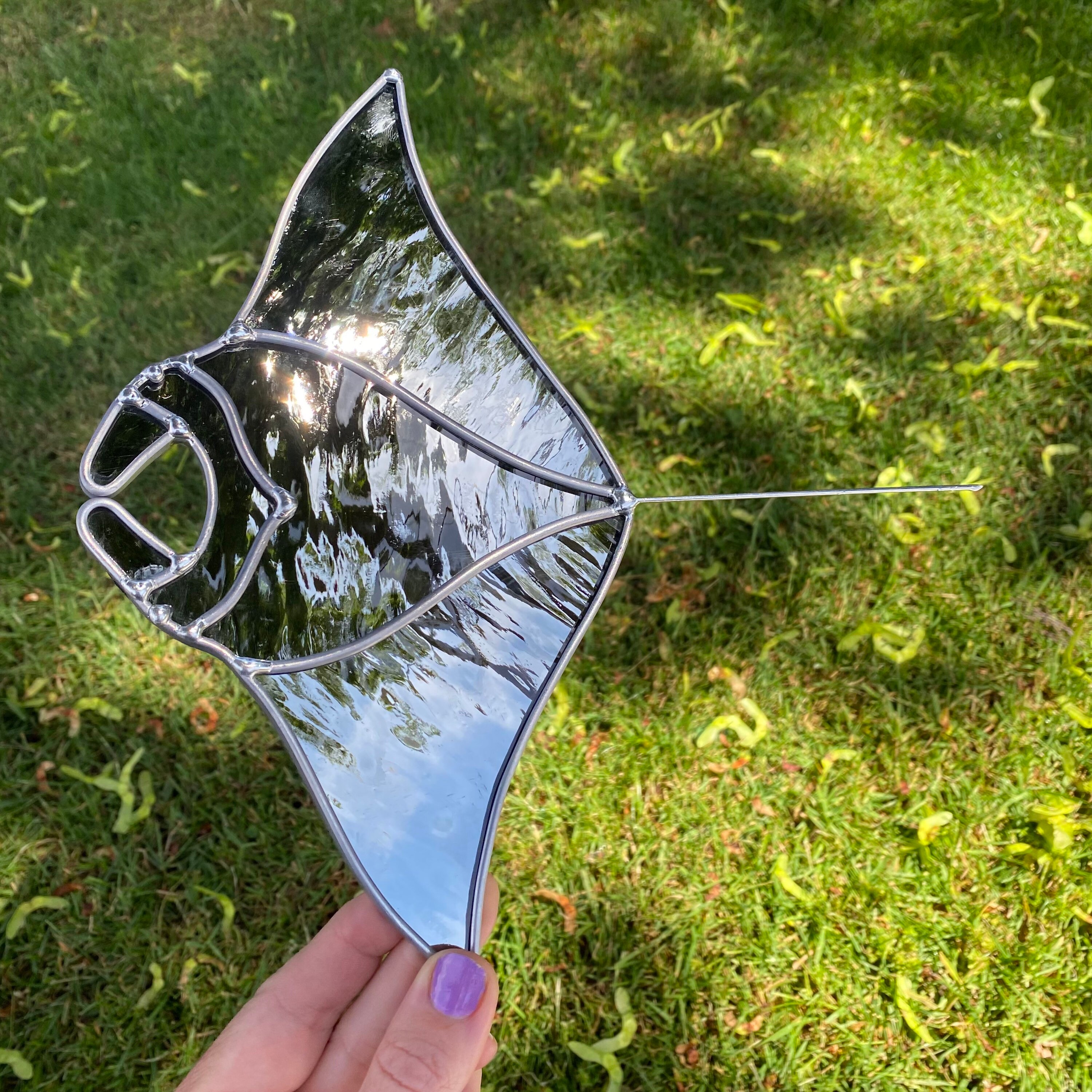 Mirror Rays Stained Glass Wall Art | Etsy