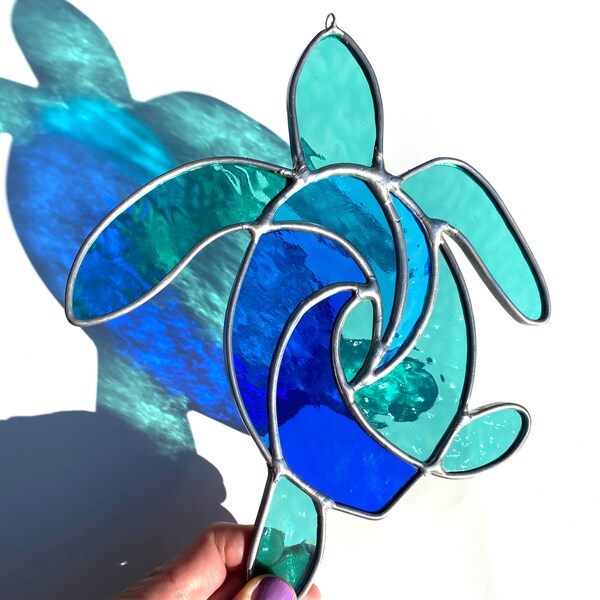 Turtle Stained Glass - Etsy