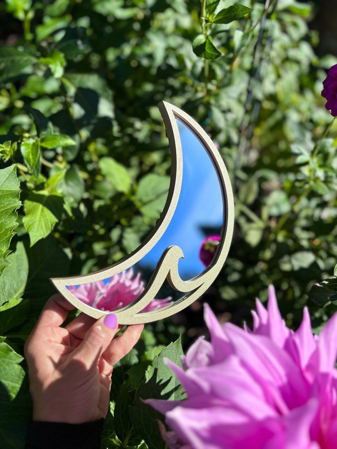 Mirror Wave Crescent Moon - Etsy