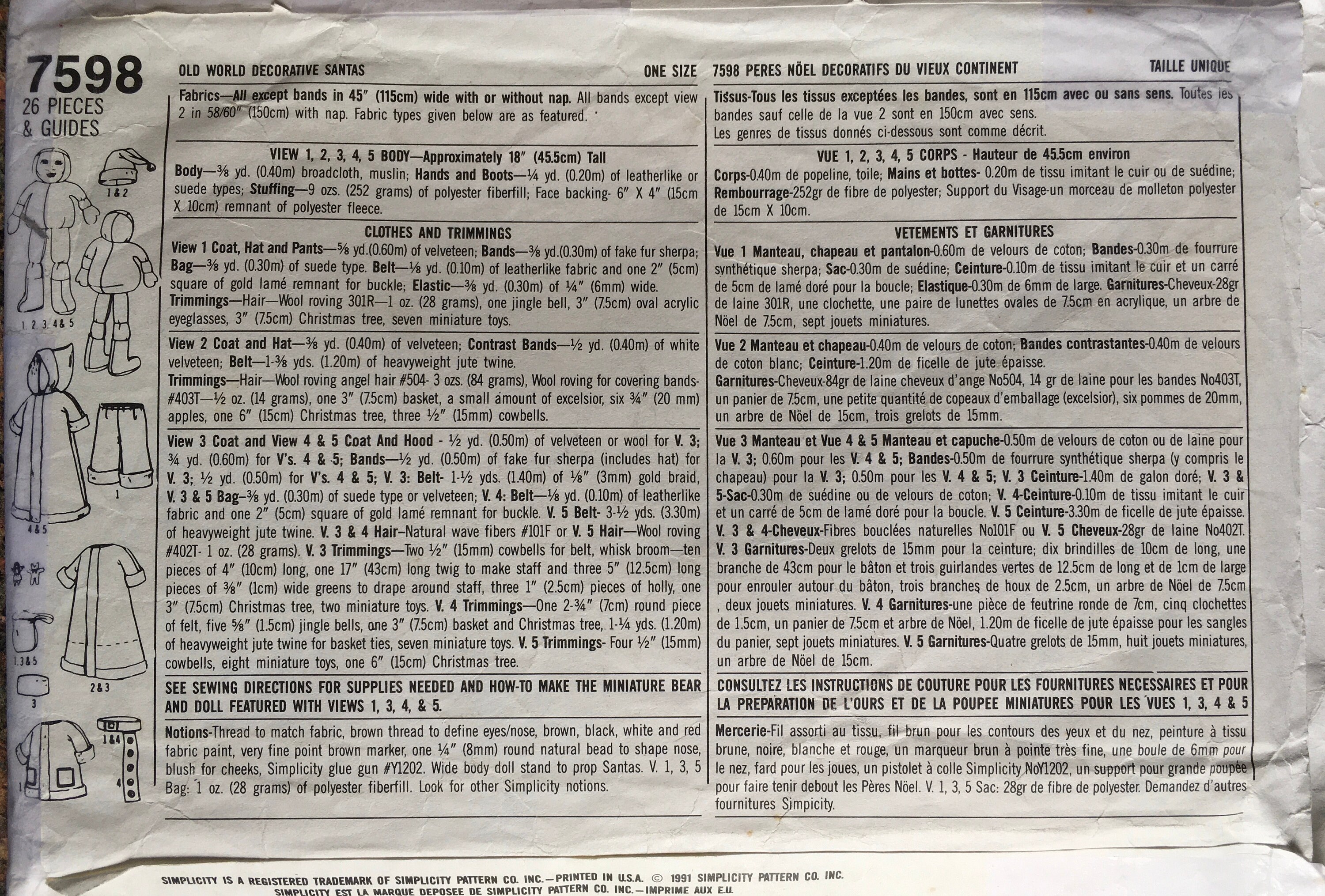 Simplicity 7598 Sewing Pattern vintage CUT - Etsy