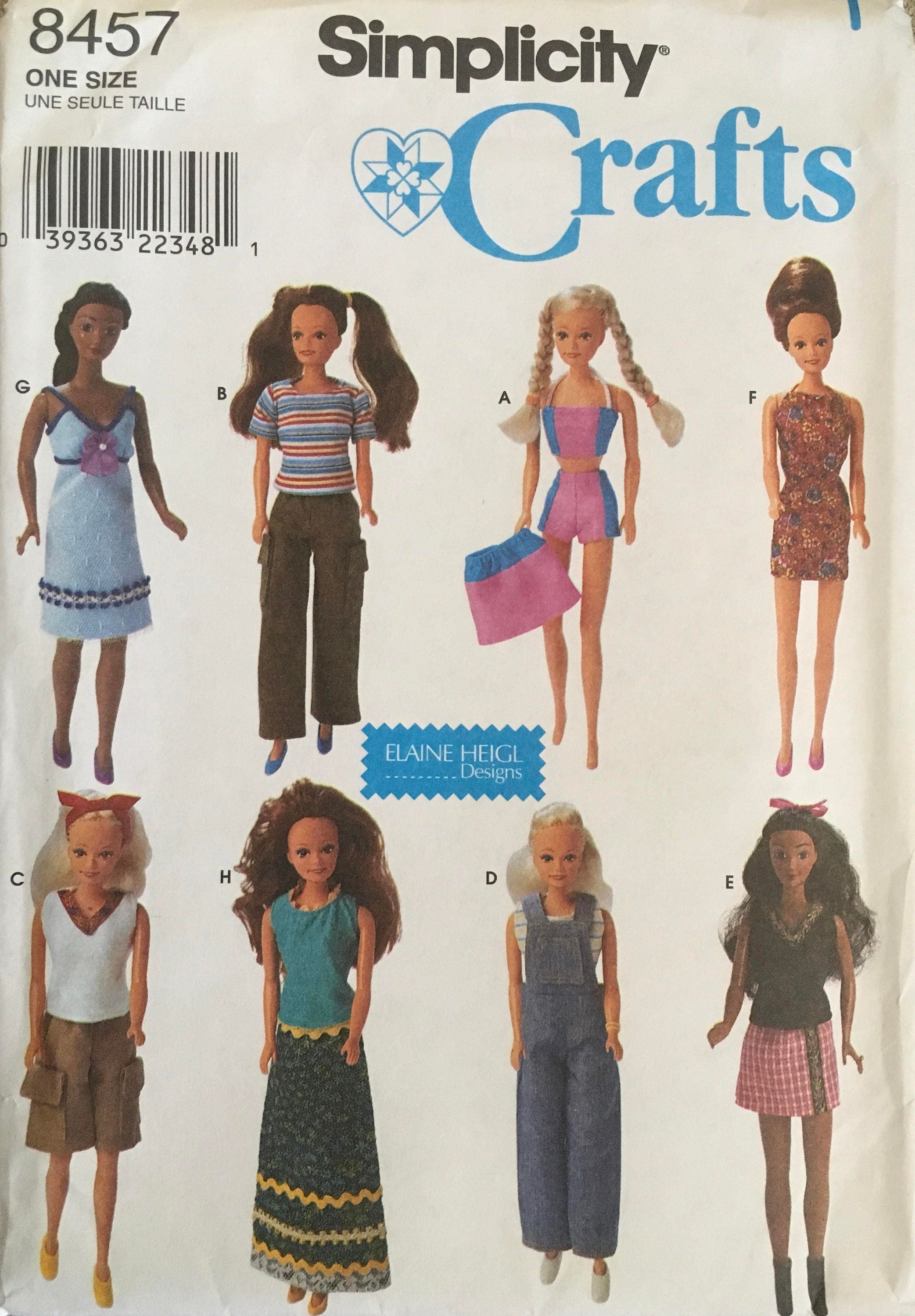 Simplicity 8457 Craft Pattern vintage UNCUT - Etsy