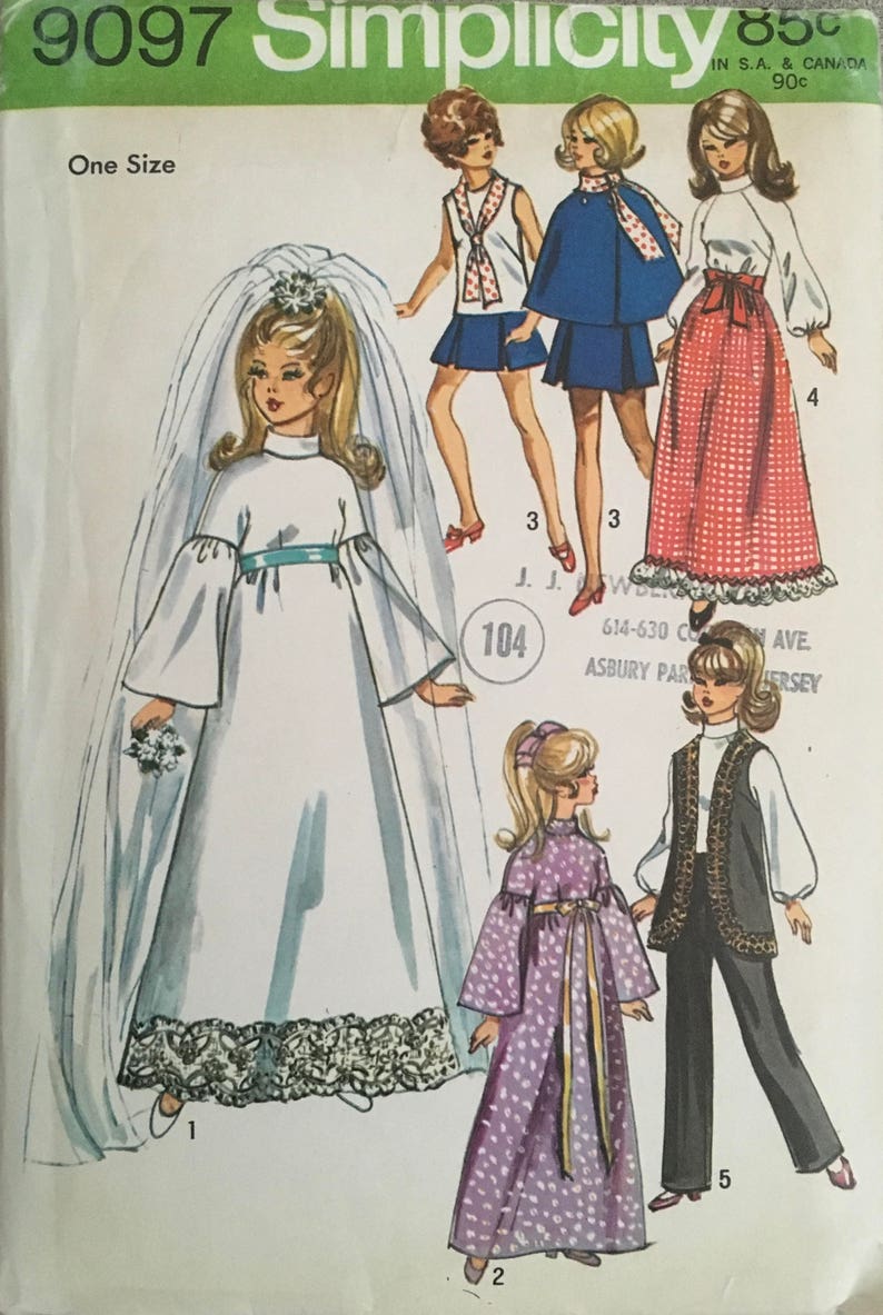 Simplicity 9097 Craft Pattern vintage - Etsy