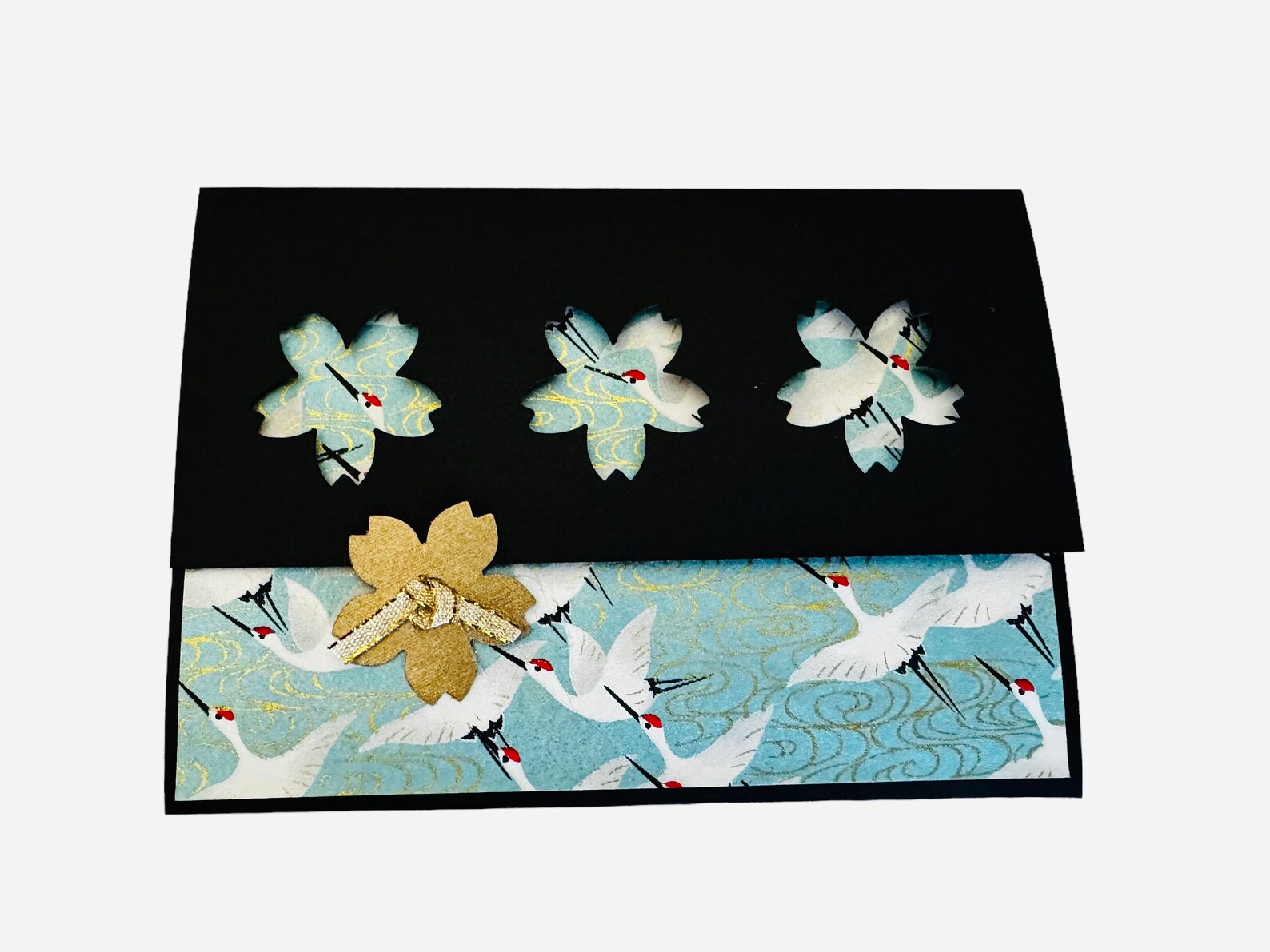 Japanese Chiyogami With Sakura Cut Greeting Cards set of 3 Sak - Etsy