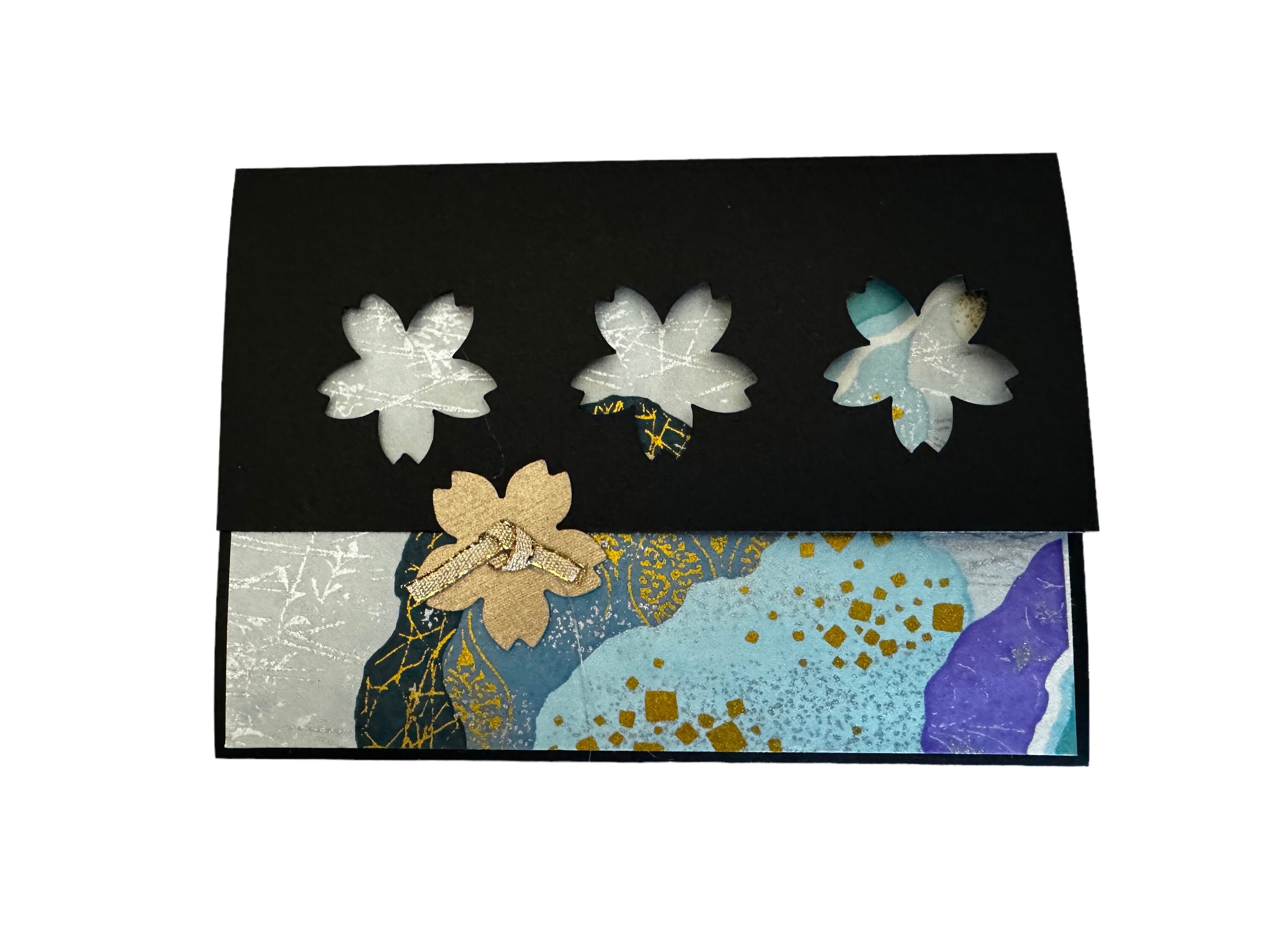Japanese Chiyogami With Sakura Cut Greeting Cards set of 3 Sak - Etsy