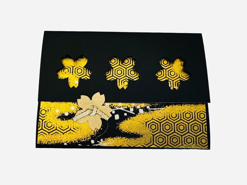 Japanese Chiyogami With Sakura Cut Greeting Cards set of 3 Sak - Etsy