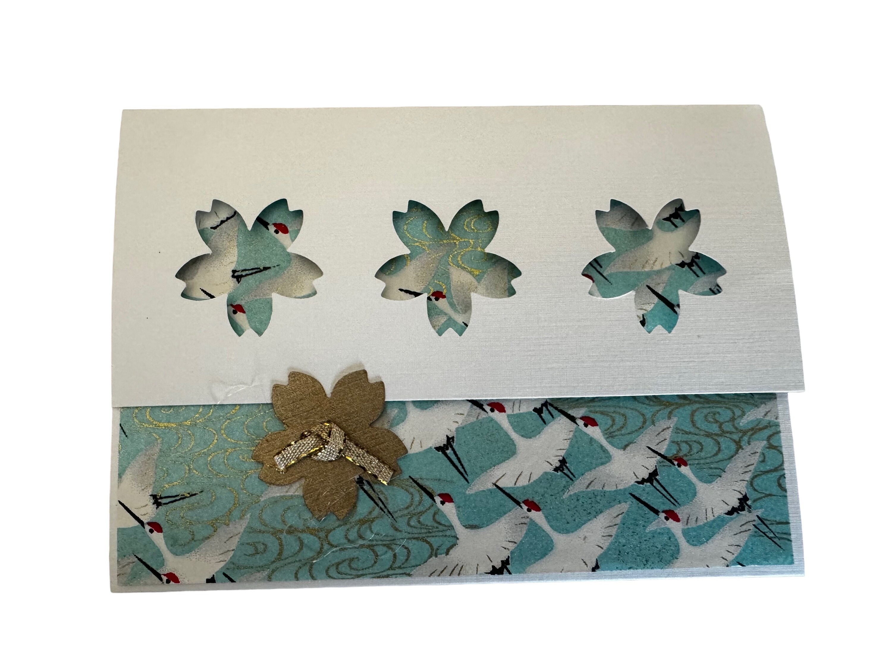 Japanese Chiyogami With Sakura Cut Greeting Cards set of 3 Sak - Etsy