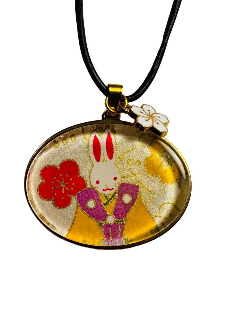 New Emperor Rabbit Pattern on Japanese Chiyogami. Glass Vertical ...