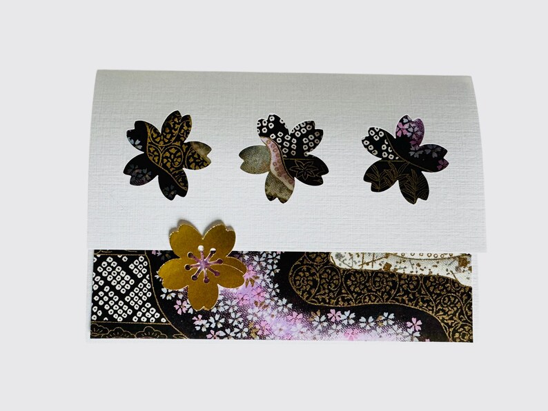 Japanese Chiyogami With Sakura Cut Greeting Cards (set of 3 Sak) Sak 71 ...
