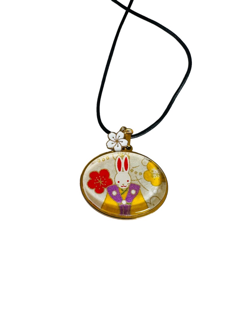 New Emperor Rabbit Pattern on Japanese Chiyogami. Glass Vertical ...