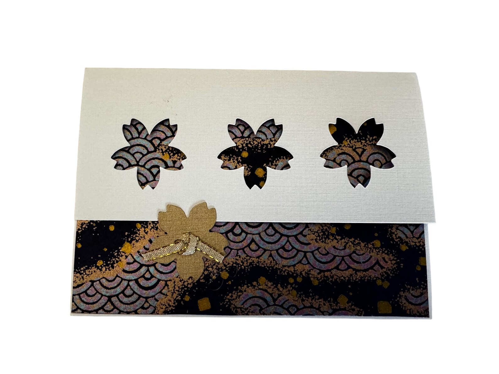 Japanese Chiyogami With Sakura Cut Greeting Cards set of 3 Sak - Etsy