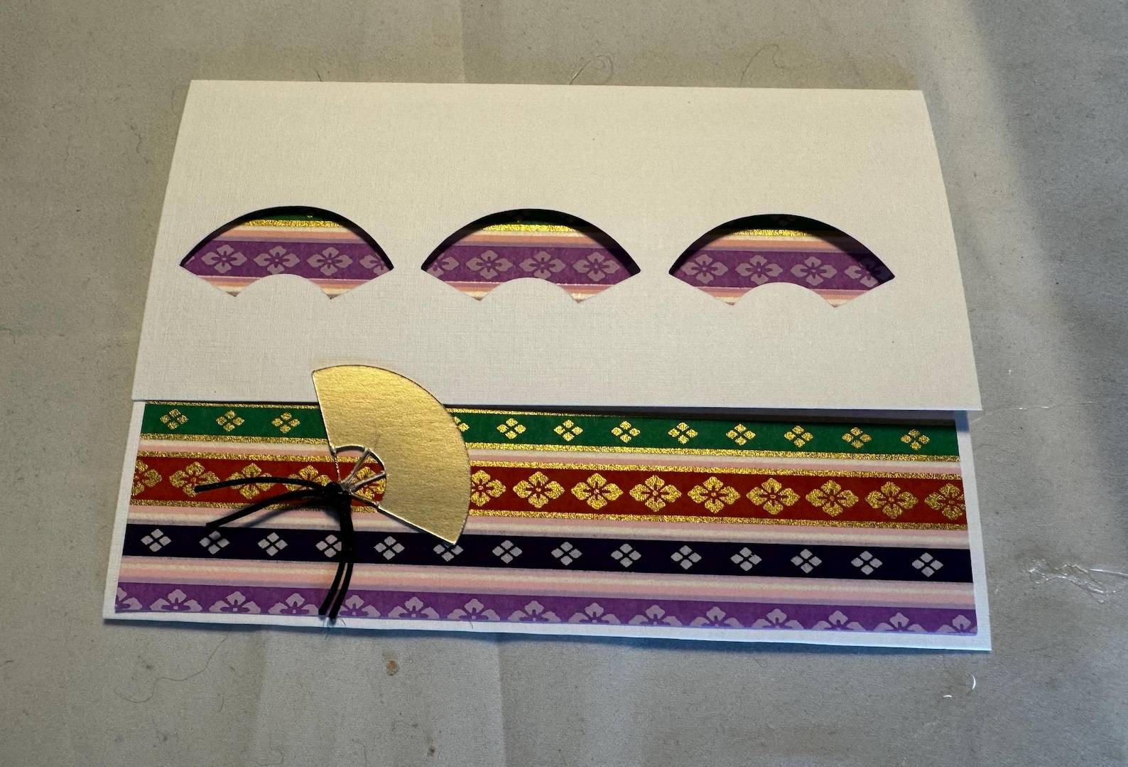 Sensu fan Cutout Pattern Japanese Chiyogami Greeting Cards set of 3 - Etsy