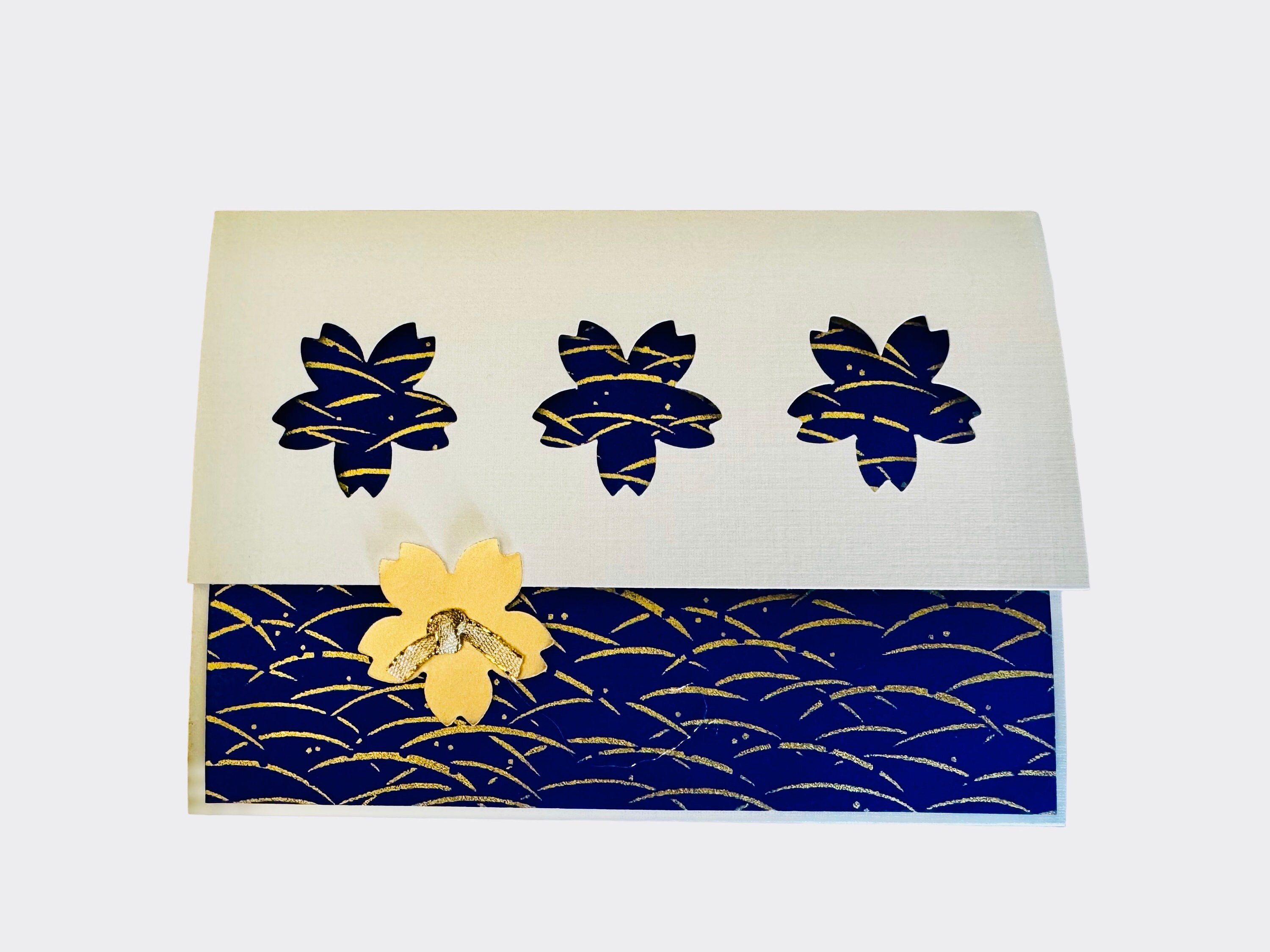 Japanese Chiyogami With Sakura Cut Greeting Cards set of 3 Sak - Etsy