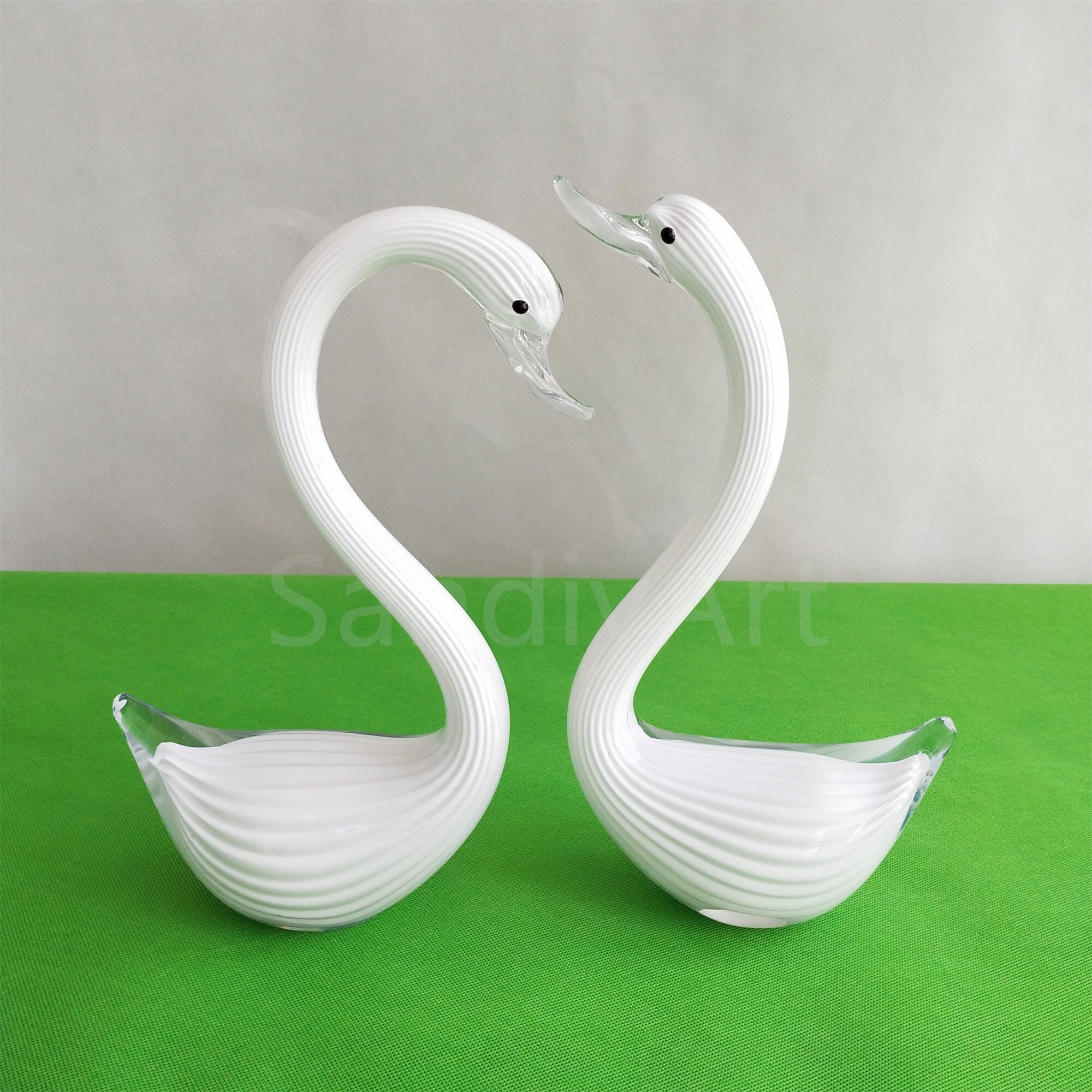 Kostenloser Versand ein Paar handgefertigte Murnao Glas weißer - Etsy.de