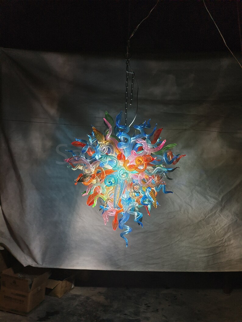 80cm Colorful Murano Glass Chandelier Custom Design Hand Made - Etsy