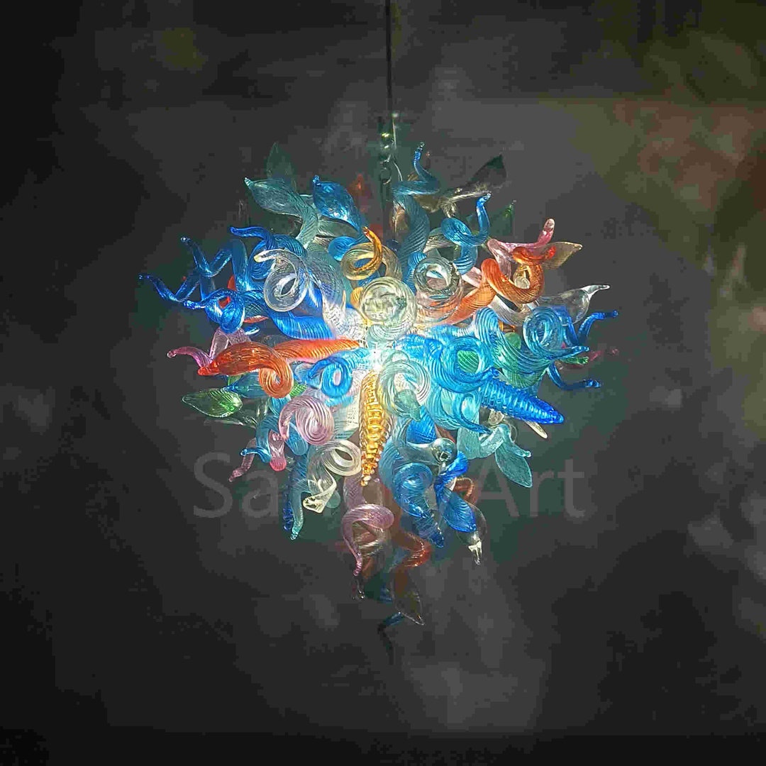 60cm Hand Made Colorful Murano Glass Chandelier Custom Color Lighting ...