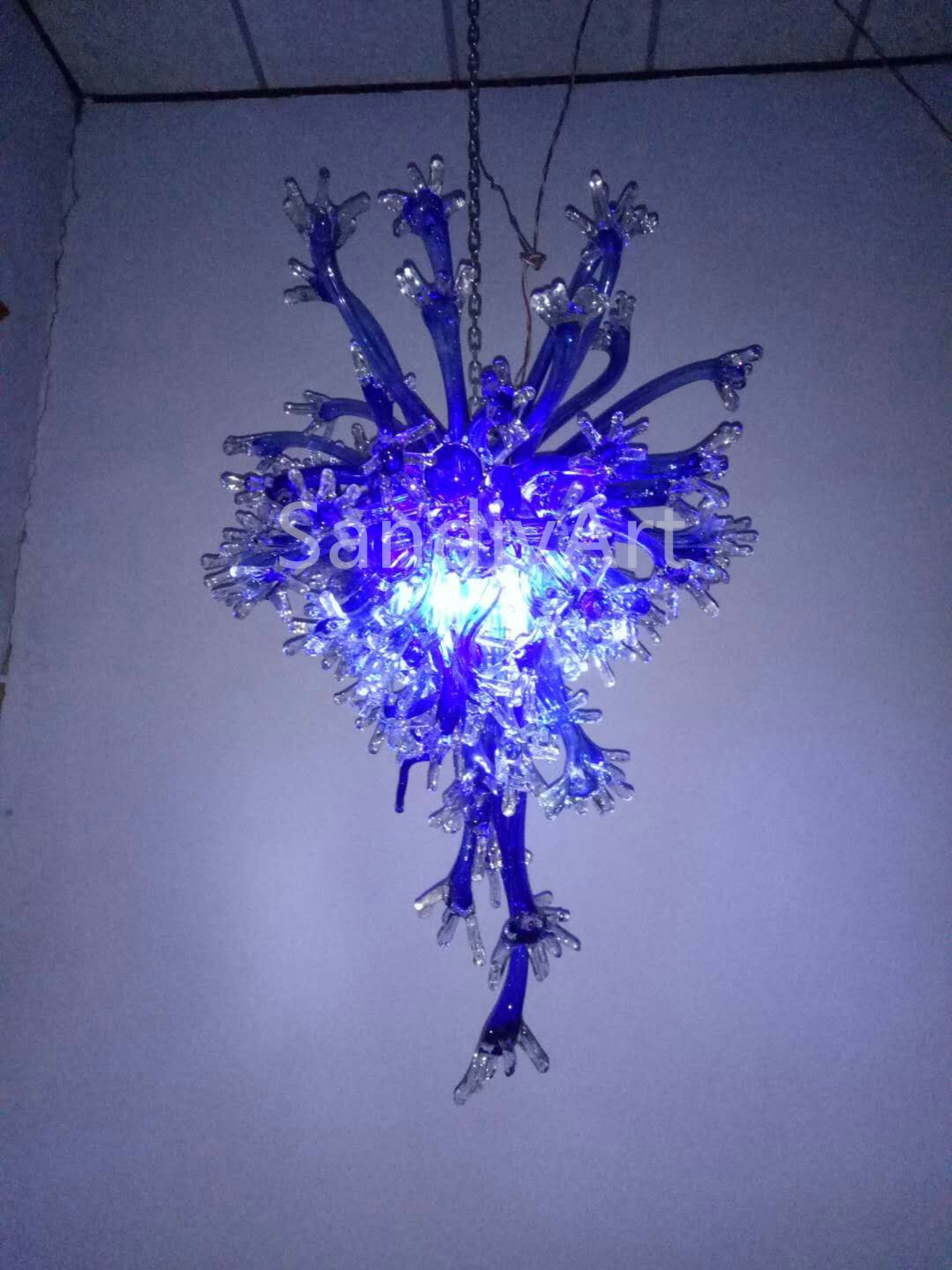 100cm Hand Made Murano Glass Snowflake Chandelier Restaurant - Etsy