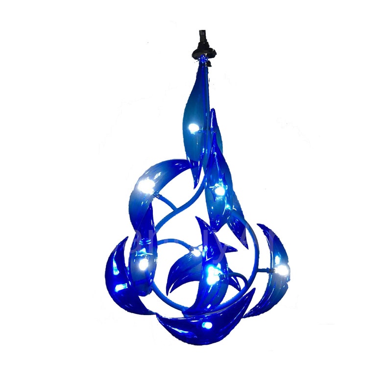 45cm Tall Blue Color Blown Glass Lighting for Dining Room - Etsy