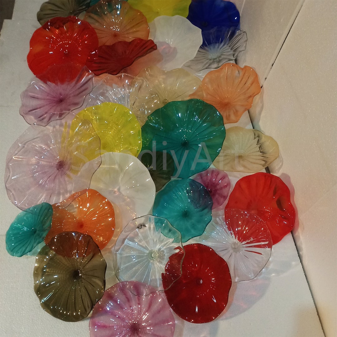 12pcs Hand Blown Art Glass Flowers for Wall Decoration Art - Etsy