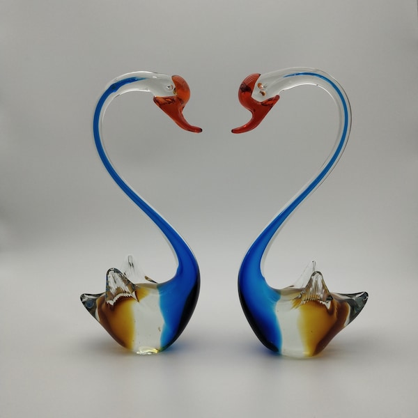 Glass Swan - Etsy