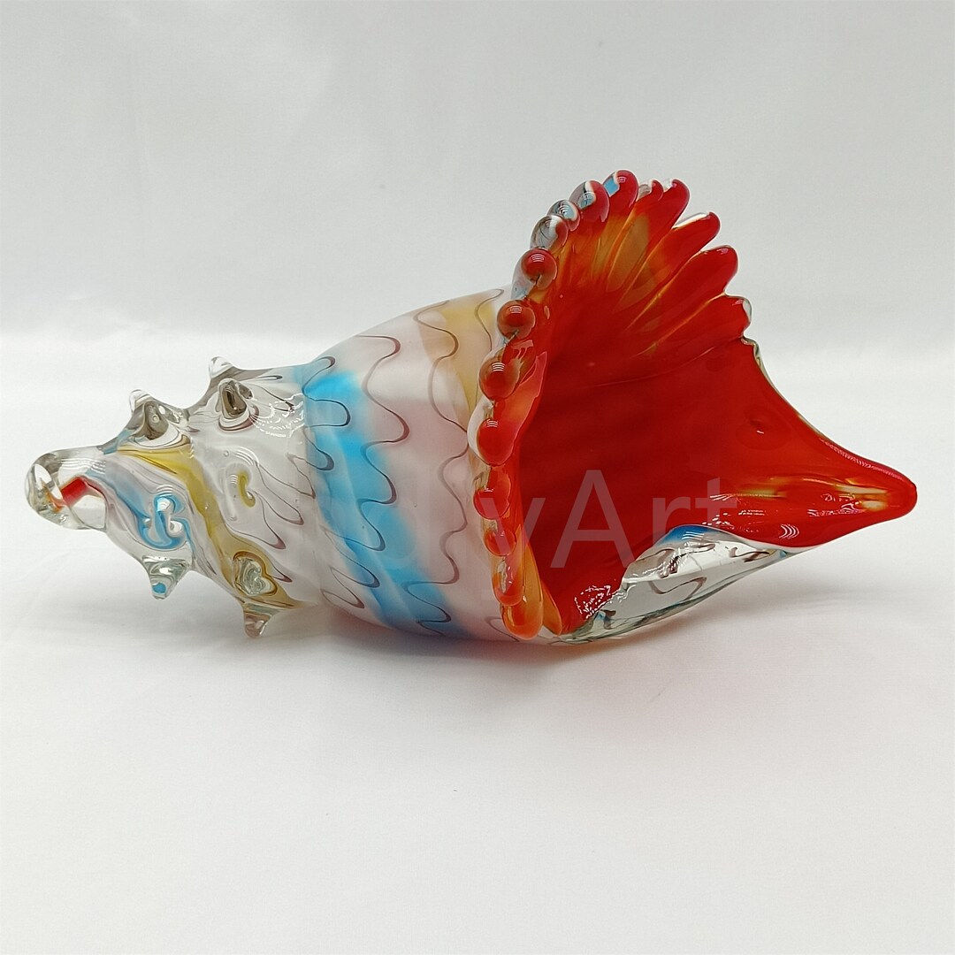 Hand Made Blown Glass Conch Crafts Glass Holiday Festival Business Gift ...