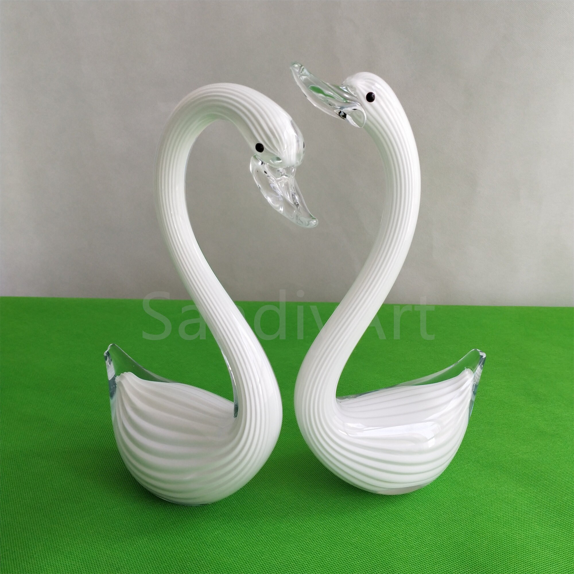 Kostenloser Versand ein Paar handgefertigte Murnao Glas weißer - Etsy.de