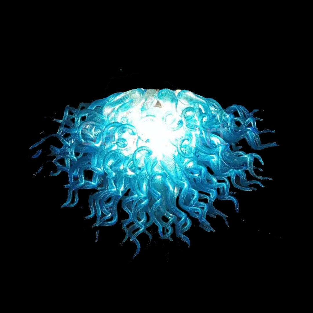 100cm Blue Color Diy Blown Glass Chandelier Lighting Murano Glass ...