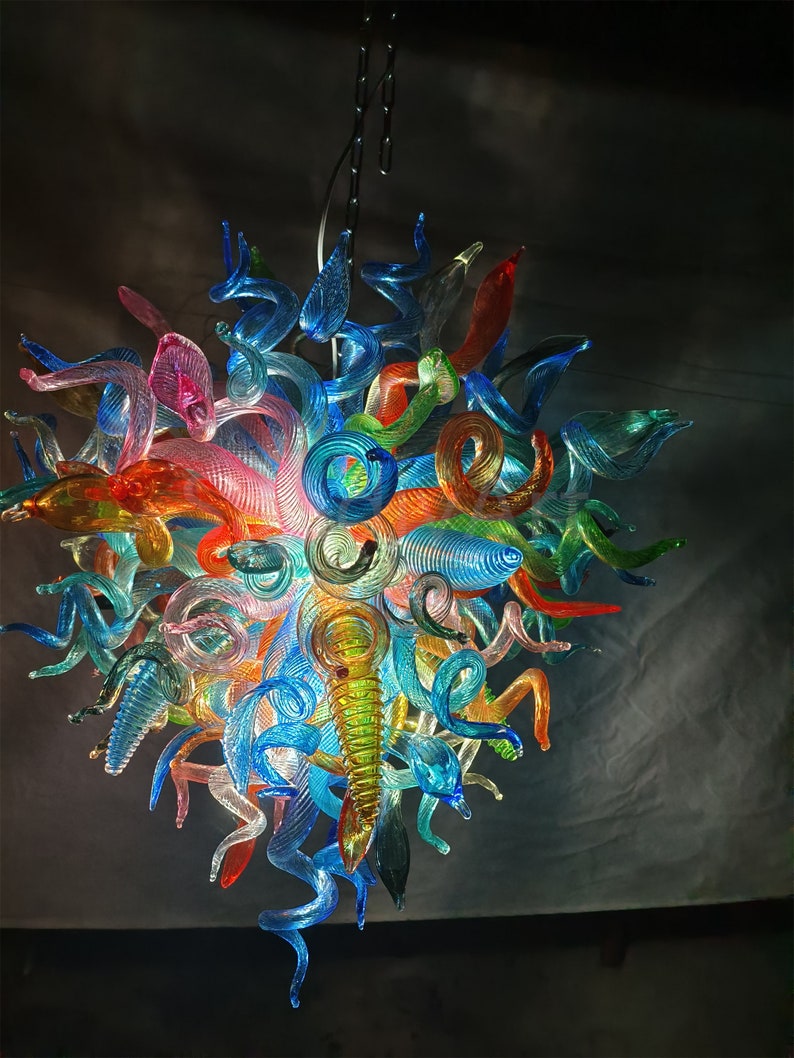 80cm Colorful Murano Glass Chandelier Custom Design Hand Made - Etsy