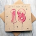 18th Birthday Card With Pink Number Balloons. Cute Happy Bday Cards ...