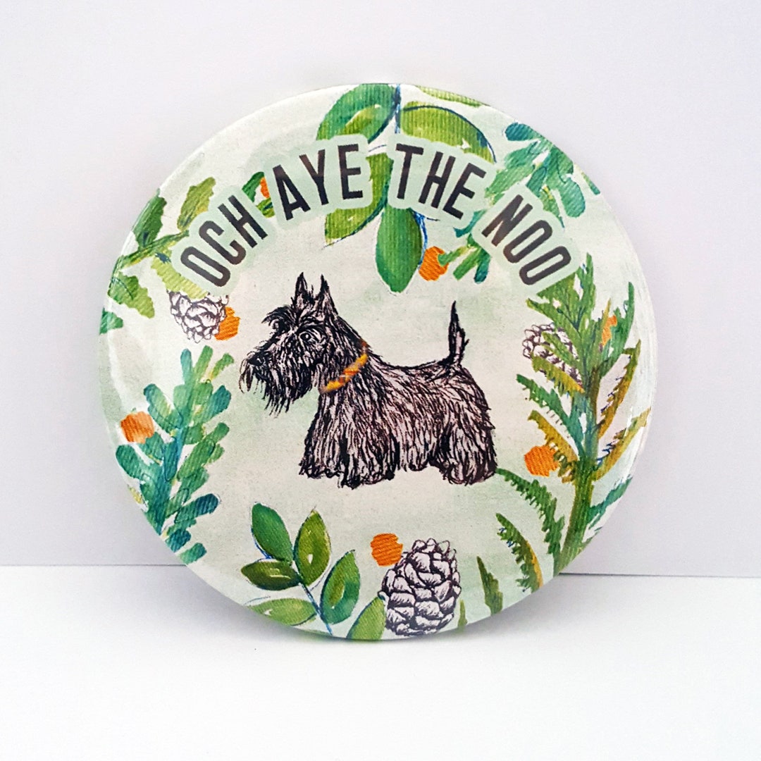 Scottie Dog Gift Magnet or Pocket Mirror. Scotland Themed With Optional ...