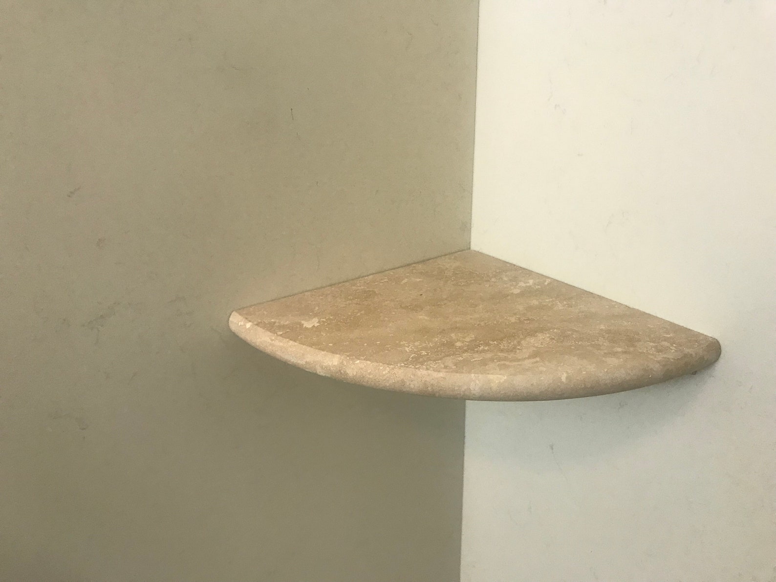 Premium 2CM X 9" Travertine Natural Stone Shower Corner Shelf - Etsy