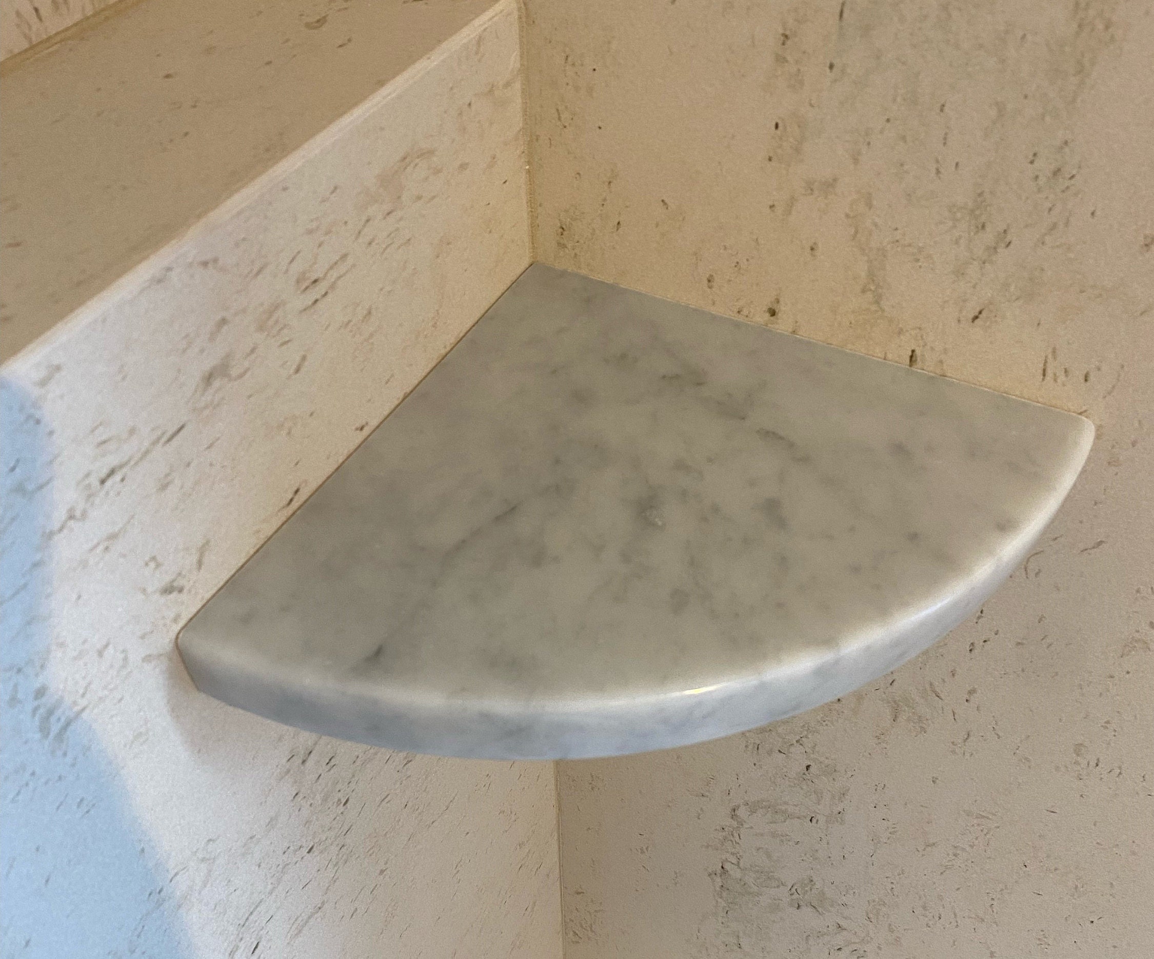 3cm White Carrara Marble Shower Corner Shelf - Etsy