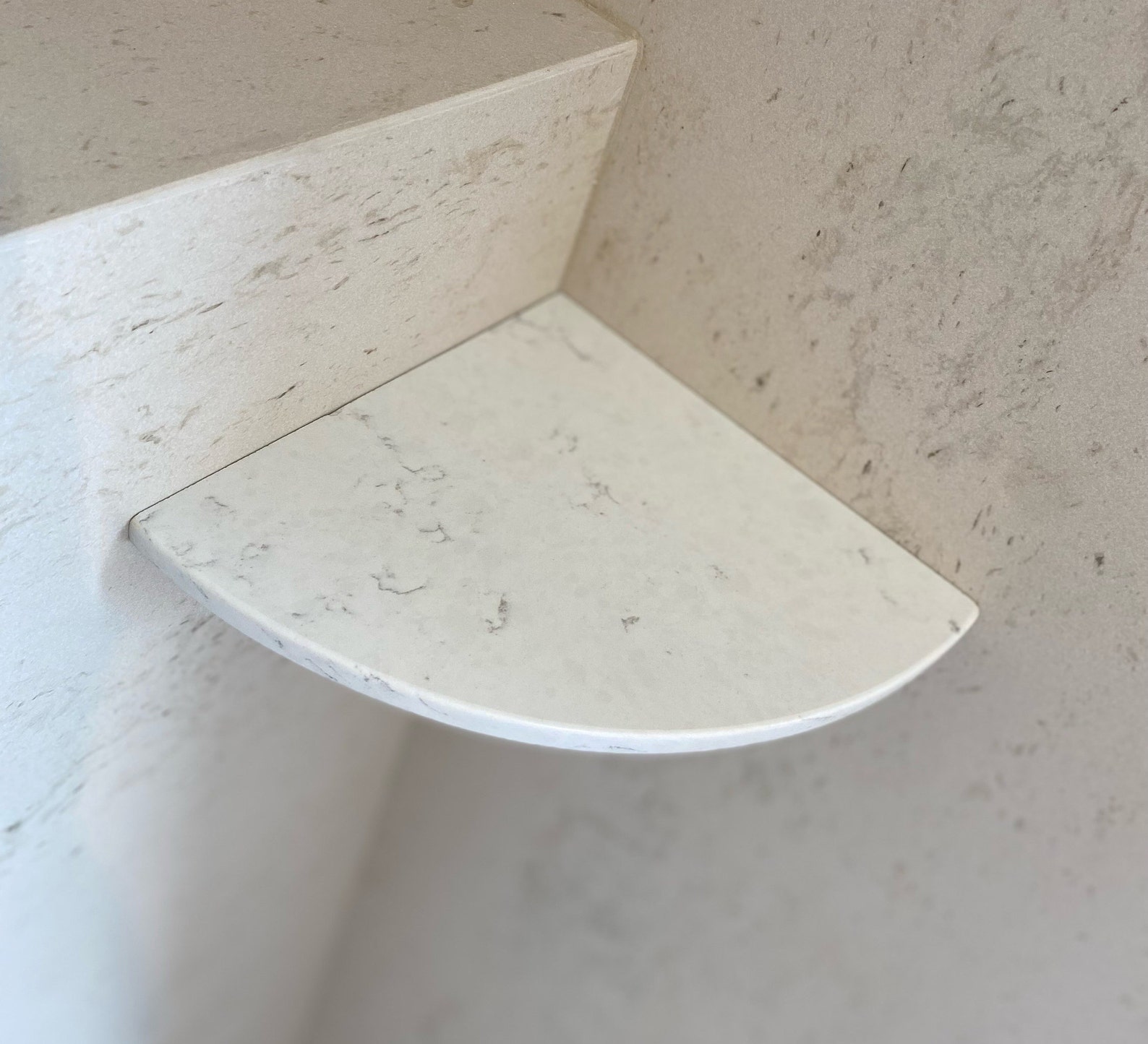 White Carrara Quartz Stone Shower Caddy - Etsy