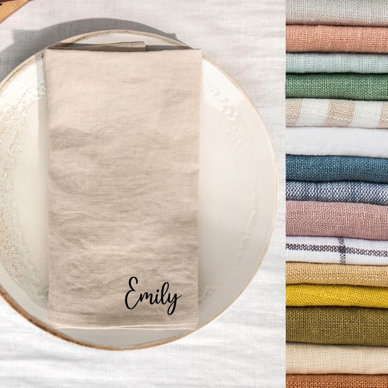 Monogrammed Napkins - Etsy