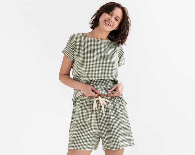 Luxurious Natural Linen Pyjamas Pjs Womens Pajama Natural