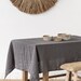 Charcoal Gray Linen Tablecloth. Round Square Rectangular - Etsy