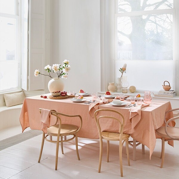 Peach Tablecloth - Etsy