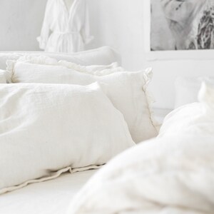 Linen Bedding SET in Ivory Color. Linen Duvet Cover Set 2 - Etsy