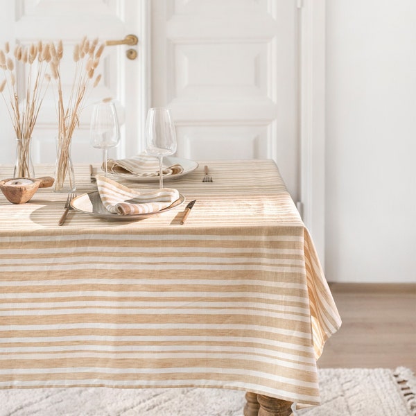 Striped Tablecloth - Etsy