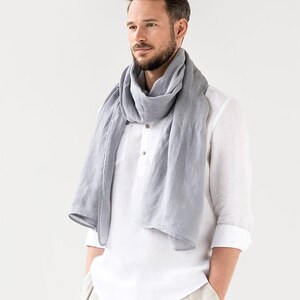 Men's Linen Scarf. Lightweight Linen Scarf for Men. Stylish Linen ...