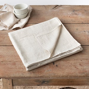 Natural Linen Tablecloth. Round, Square, Rectangular Table Linens ...