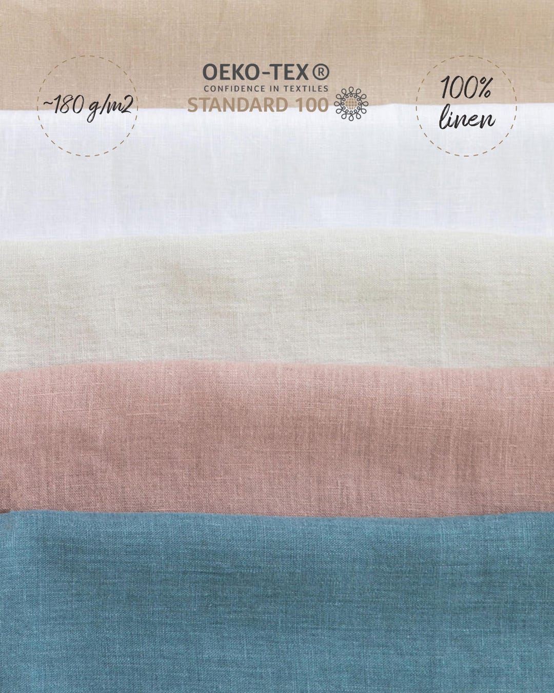 Extra Wide Linen Fabric by the Yard, Meter – 110” / 280 Cm Width ...