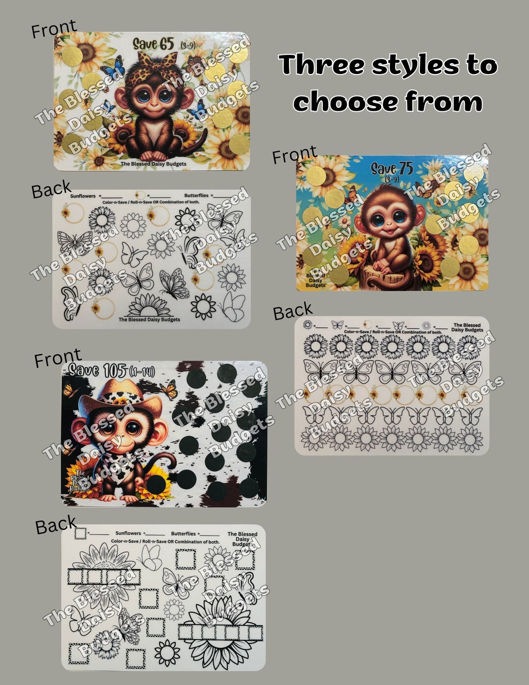 Monkey Scratch Offs/ Double-sided /color N Save/roll N Save / Lower ...