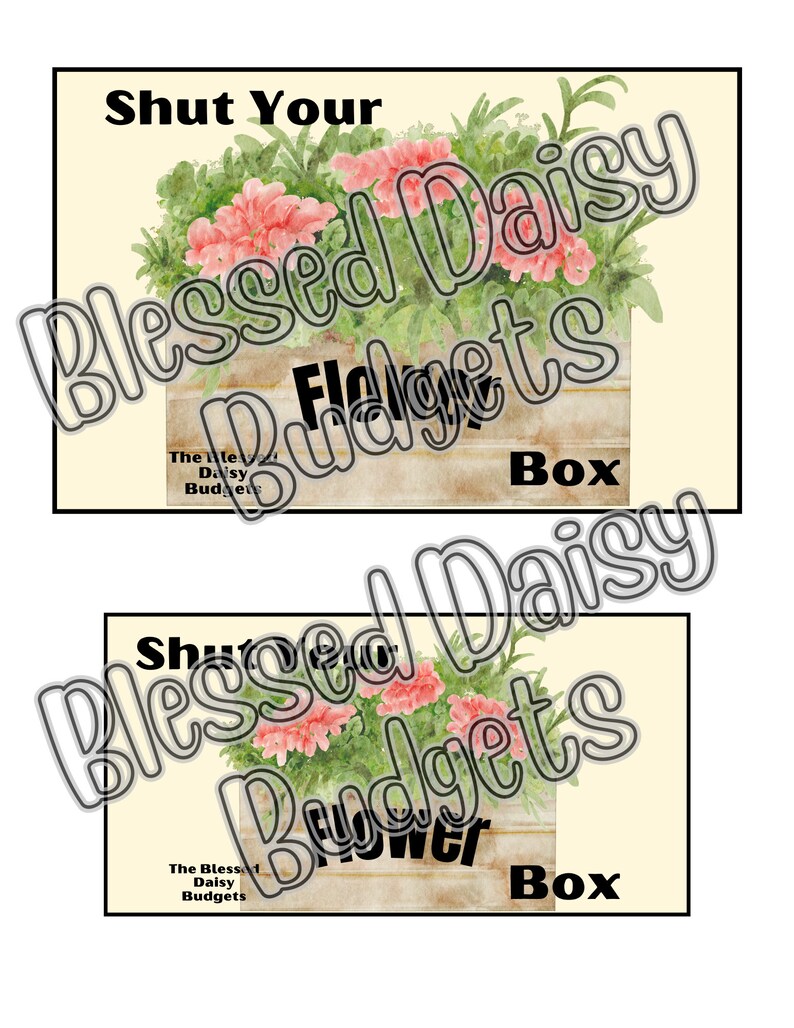 Shut Your Flower Box/shut the Box/shut the Box Savings Challenge/shut ...