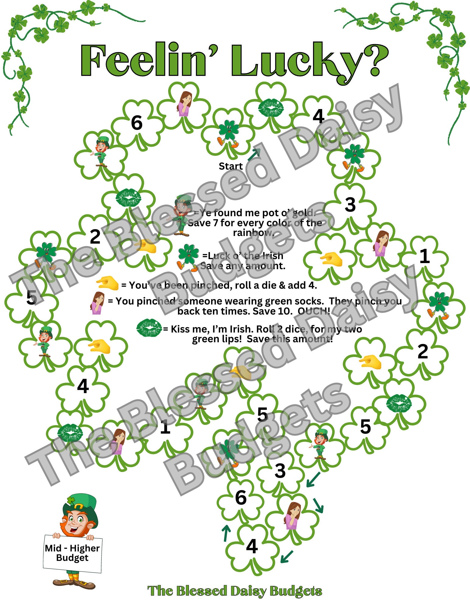 Feelin Lucky Savings Challenge Game / Lower-mid and Mid-higher Budget ...