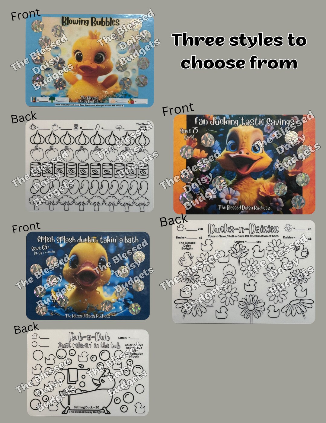 Duck Scratch Offs/ Double-sided /color N Save/roll N Save / Lower ...