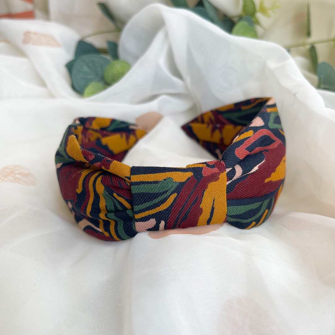 Flat Knot Headband | Wide Turban Bow Head Band, Flat Knot Hairband ...