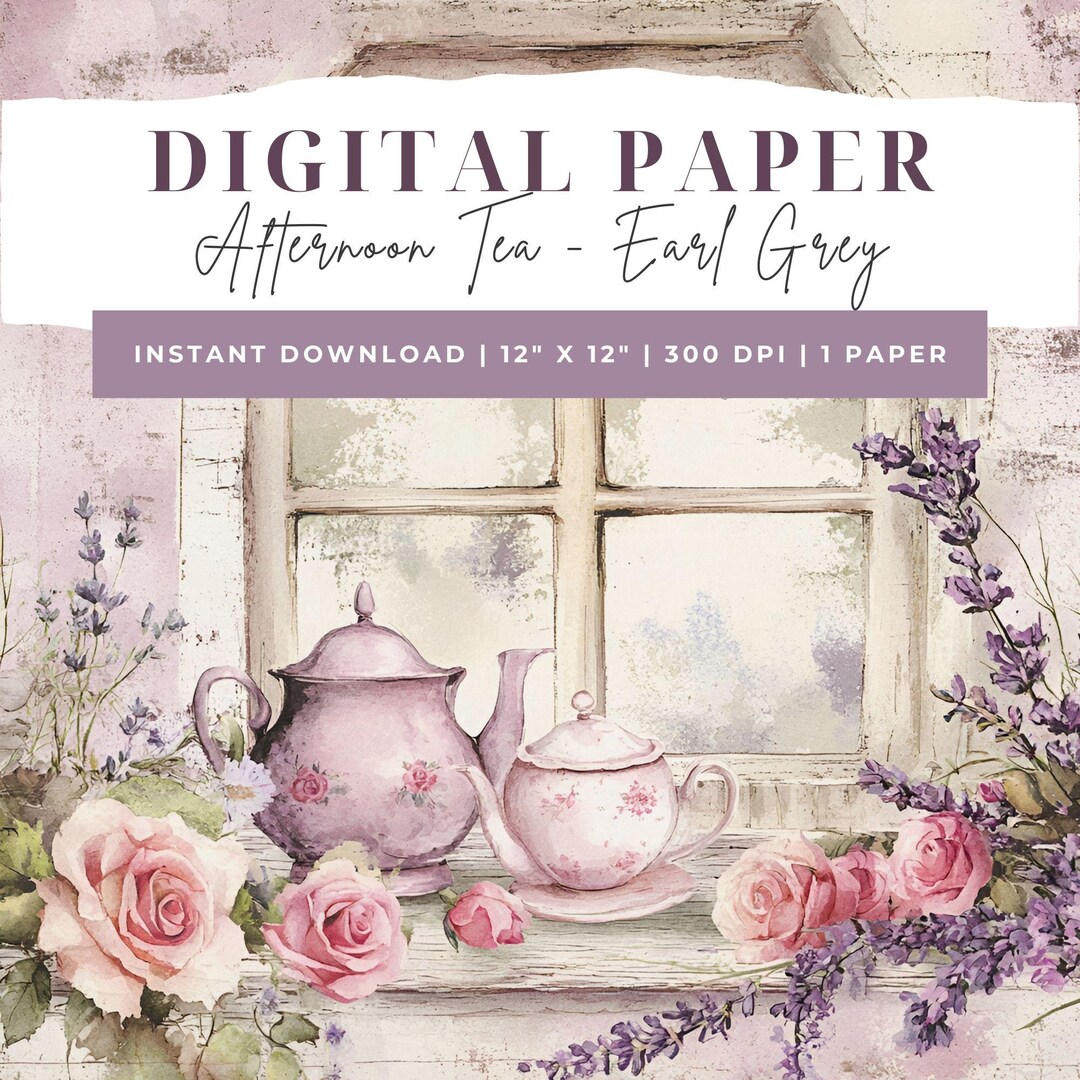 Afternoon Tea Clipart - Watercolour - High Tea Invitations ...