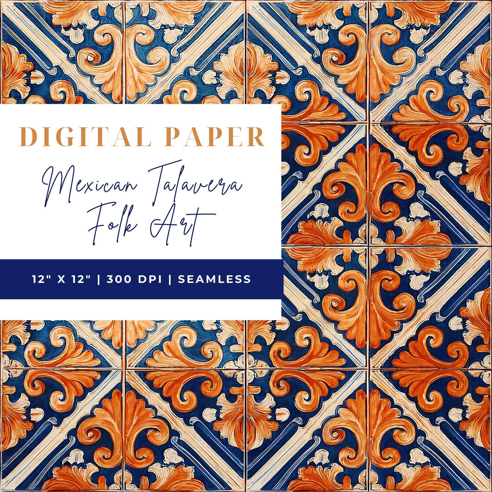 Mexican Talavera Tiles - Printable Paper - Seamless Pattern - Scrapbook ...